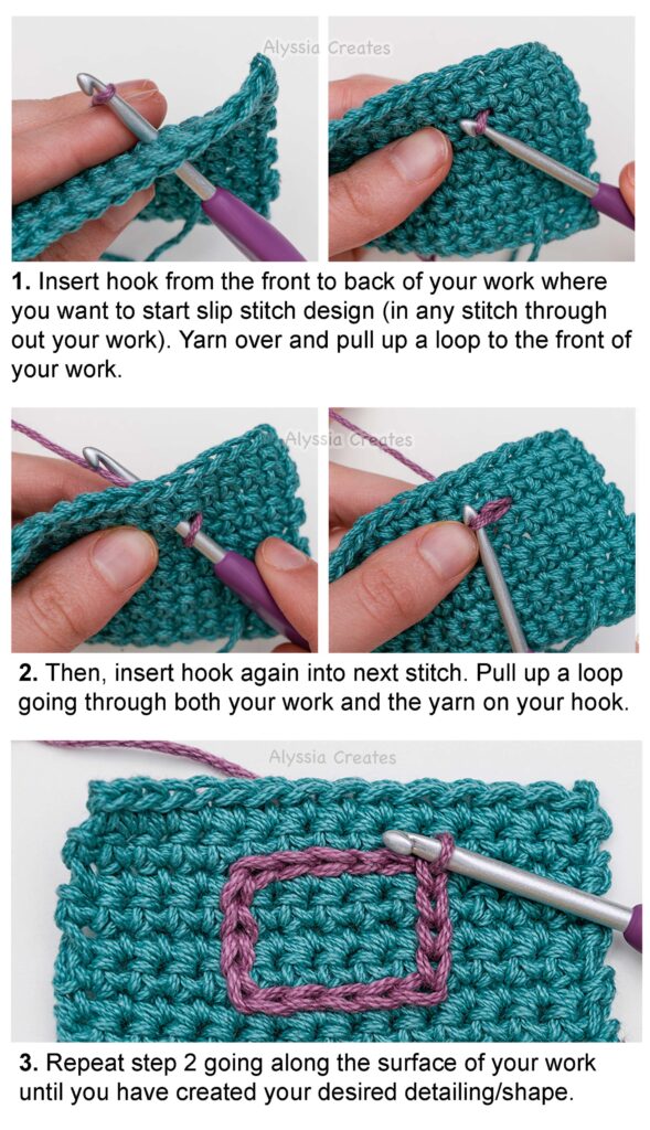 How to Slip Stitch for Beginners - Alyssia Creates